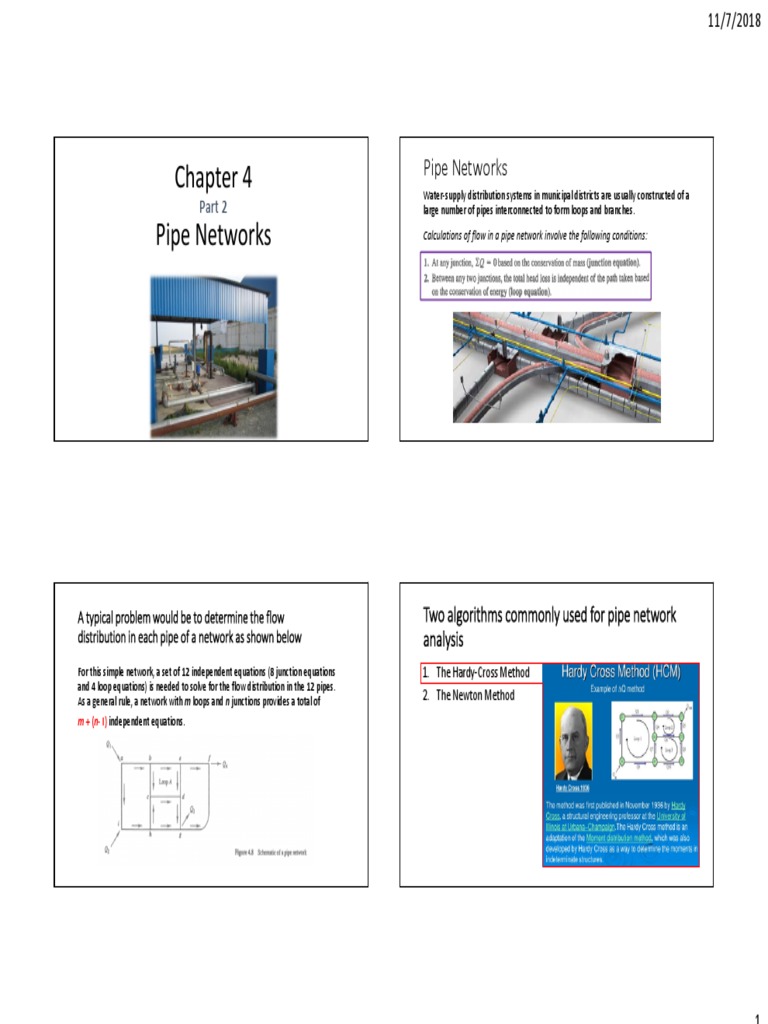 Chapter 4 Pipe Networks | PDF | Mechanics | Mechanical Engineering