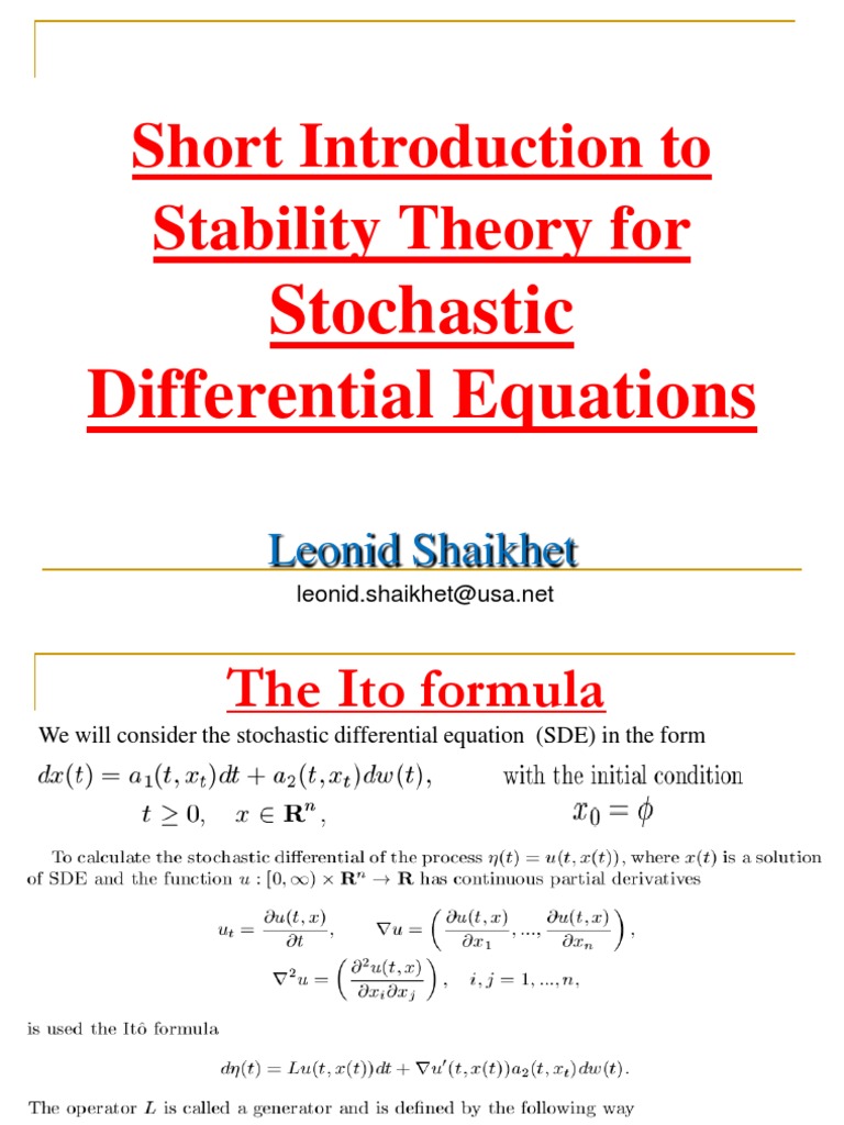 Stability Theory | PDF | Science & Mathematics