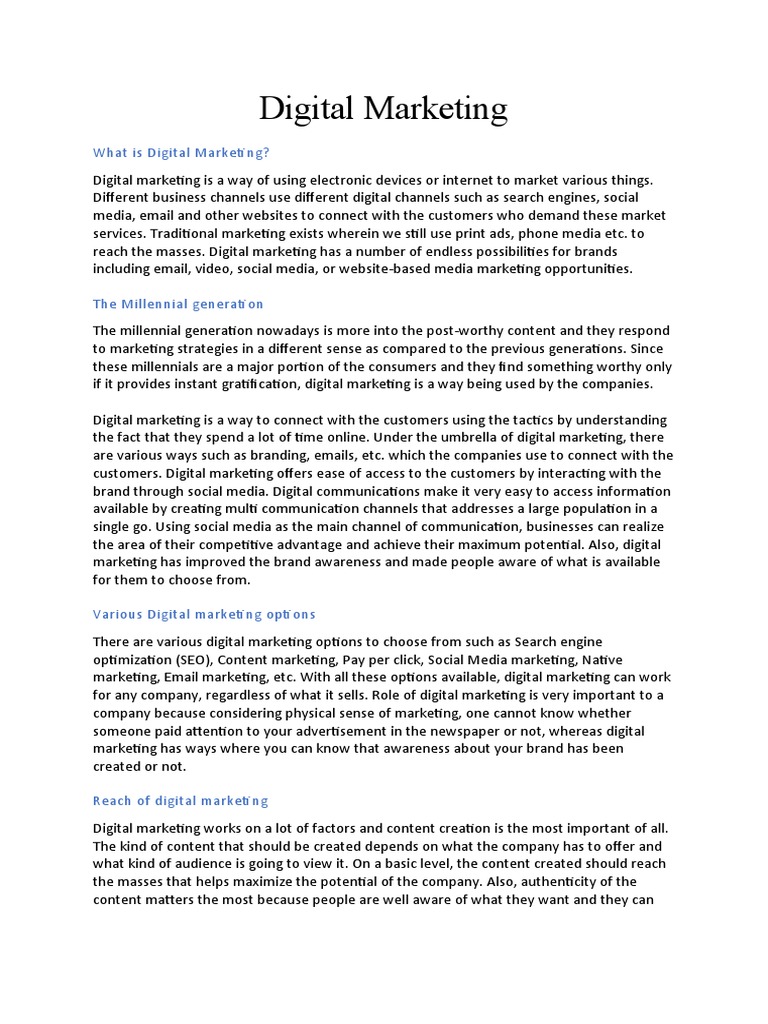 Understanding Digital Marketing: An Overview of its Capabilities ...