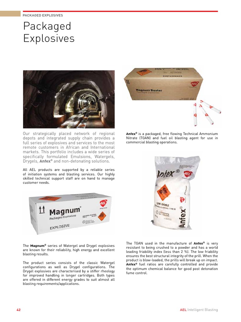 Ael Intelligent Blasting Differentitated Products Packaged Explosives ...