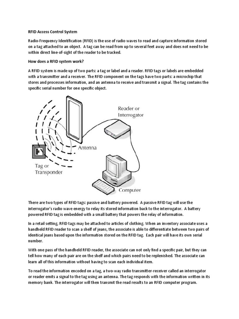 RFID Access Control System | PDF | Radio Frequency Identification ...