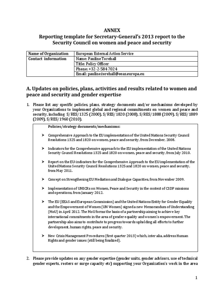 01 Annex Reporting Template Reg Org Wps Report 062013 - en | PDF ...