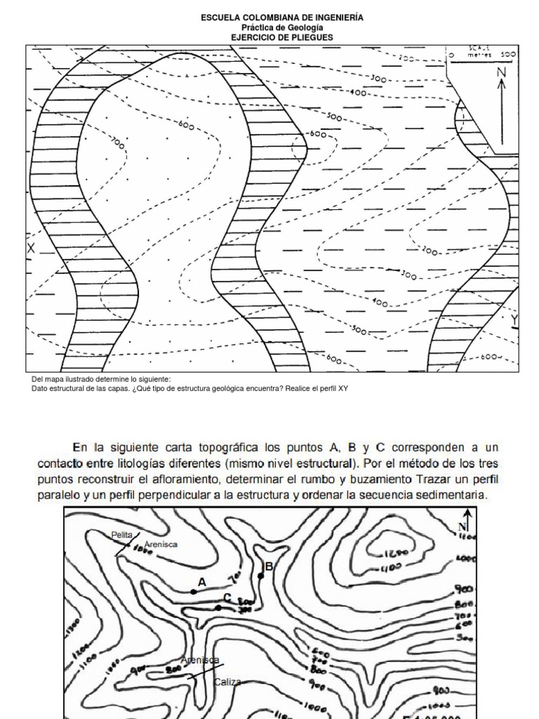 Ejercicio de Pliegues en Geología | PDF