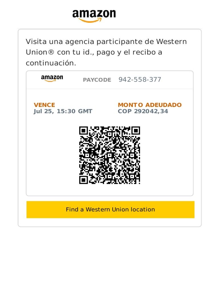 Amazon Pay Code - 942-558-377 PDF | PDF