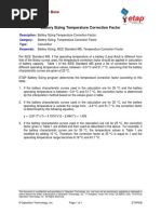 Battery Sizing and Kt Factor Data | PDF