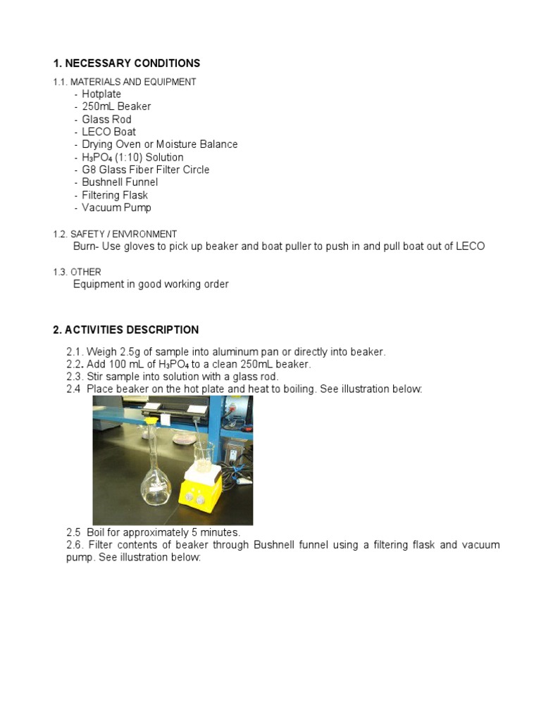 HMC & RMC Leco Procedure | PDF