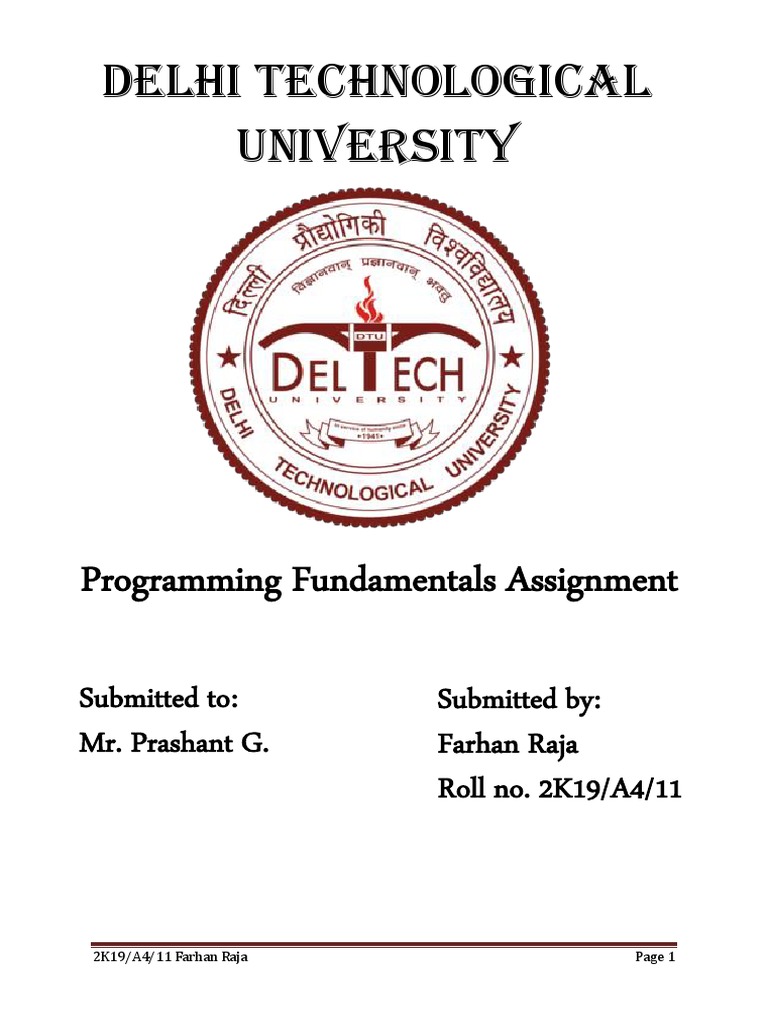 DTU B.tech 1st Year CO LAB FILE | PDF | Pointer (Computer Programming ...
