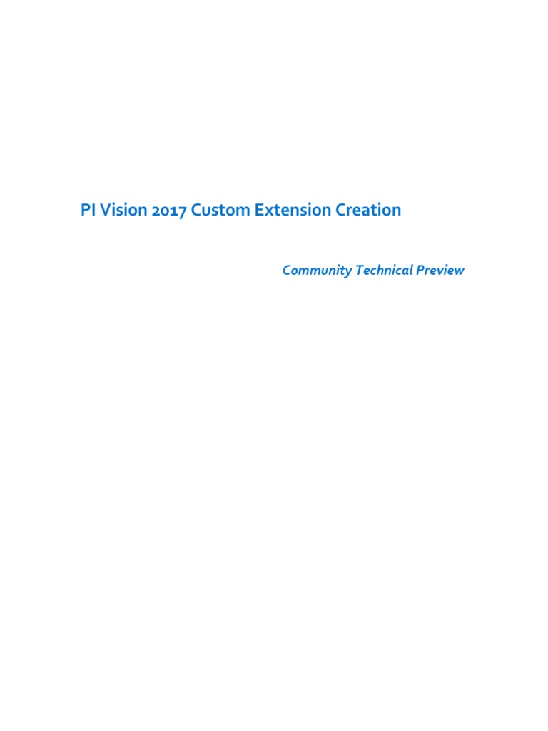 PI Vision 2017 Custom Extension Creation PDF | PDF | Function ...