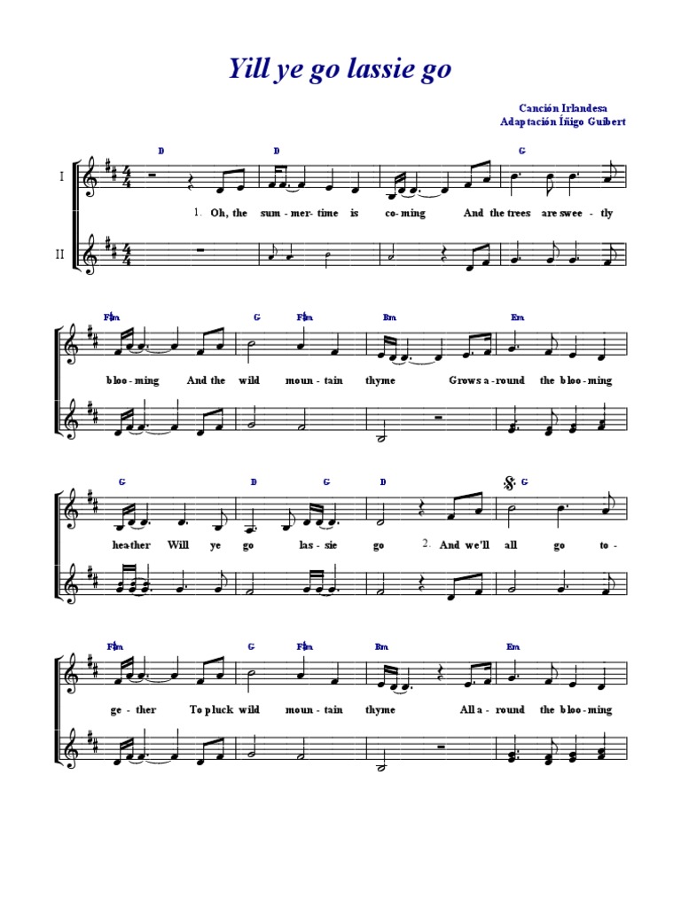 Will Ye Go Lassie Go | PDF