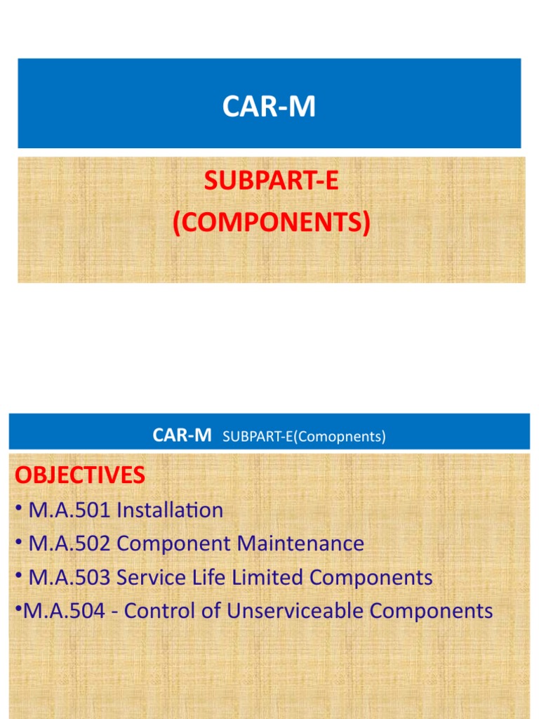 Car-M Subpart e | Download Free PDF | Specification (Technical Standard ...