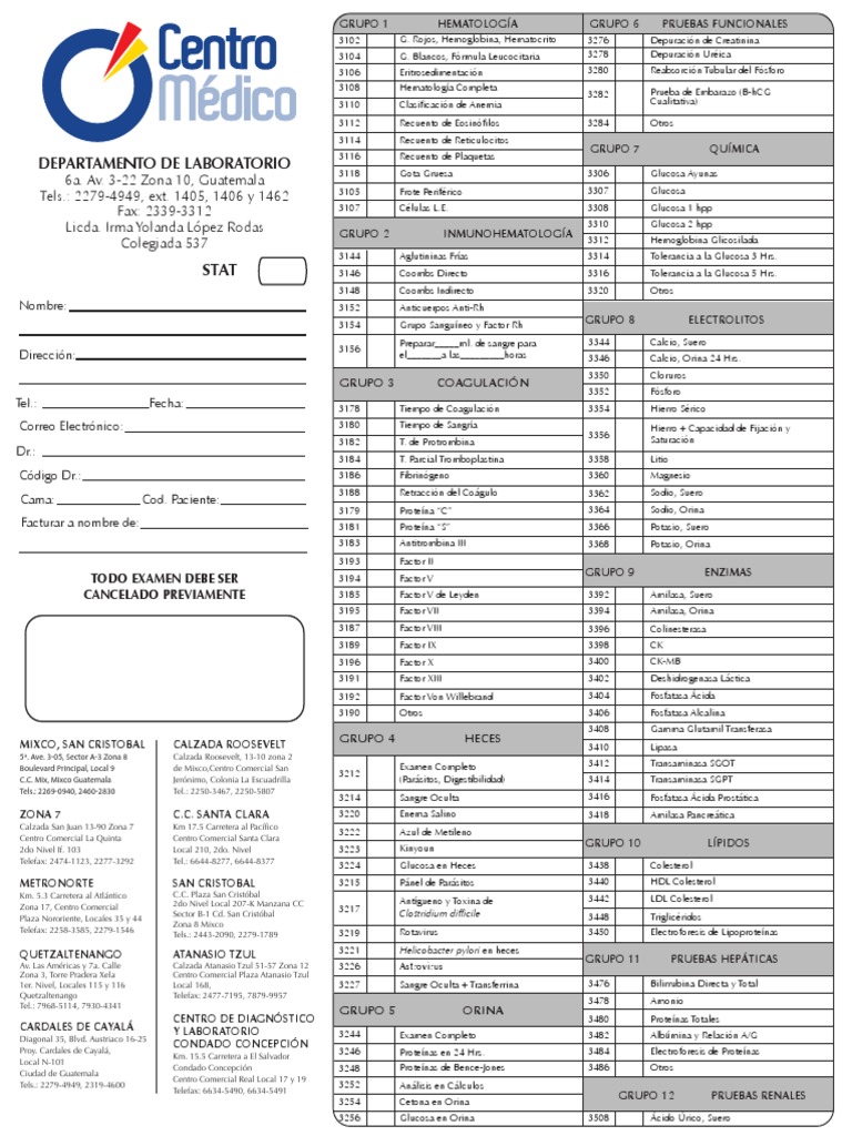Orden de Laboratorio | PDF | Bioquímica | Química