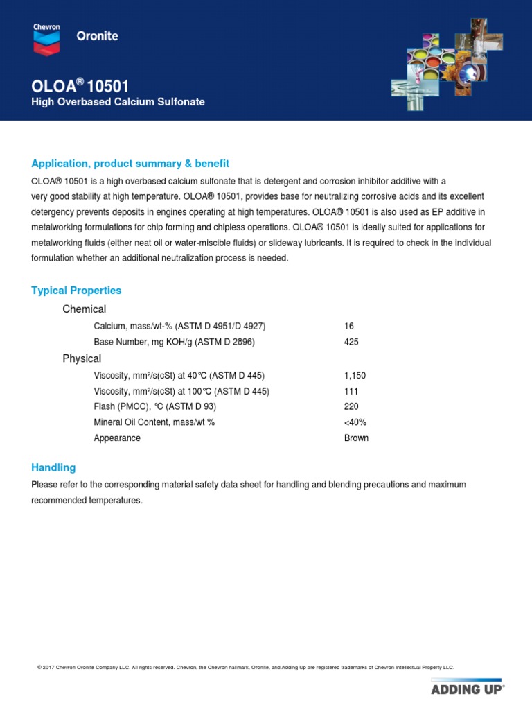Oloa 10501 PDS | PDF