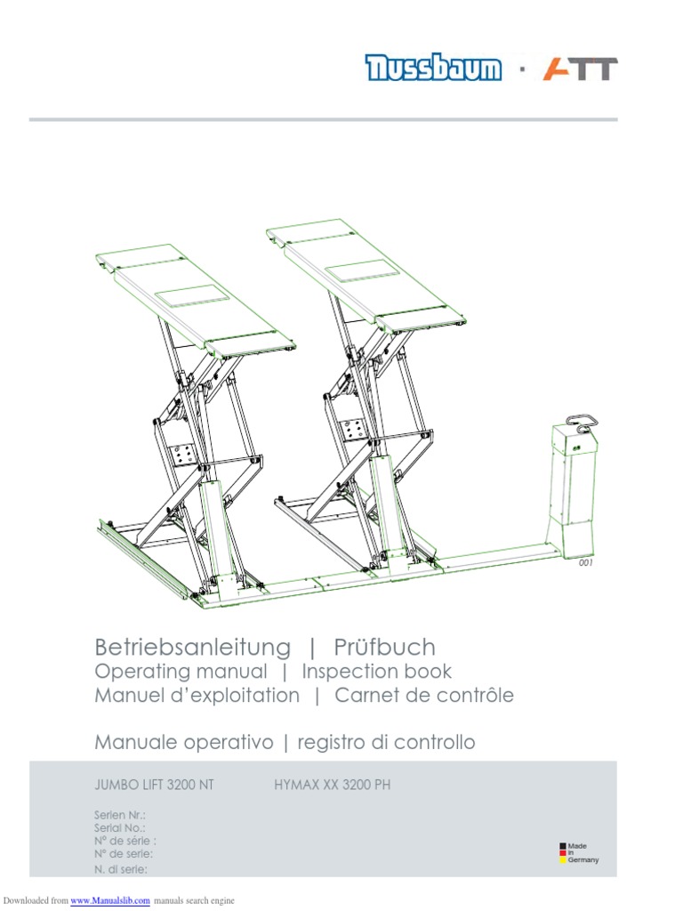 Jumbo Lift 3200 NT PDF | PDF | Elevator | Lift (Force)