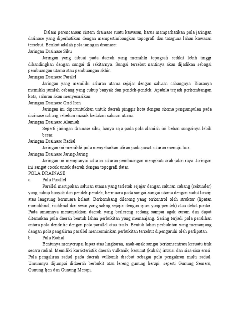 Pola Drainase Dan Urutan Sub Das | PDF | Ilmu Sosial | Sains & Matematika