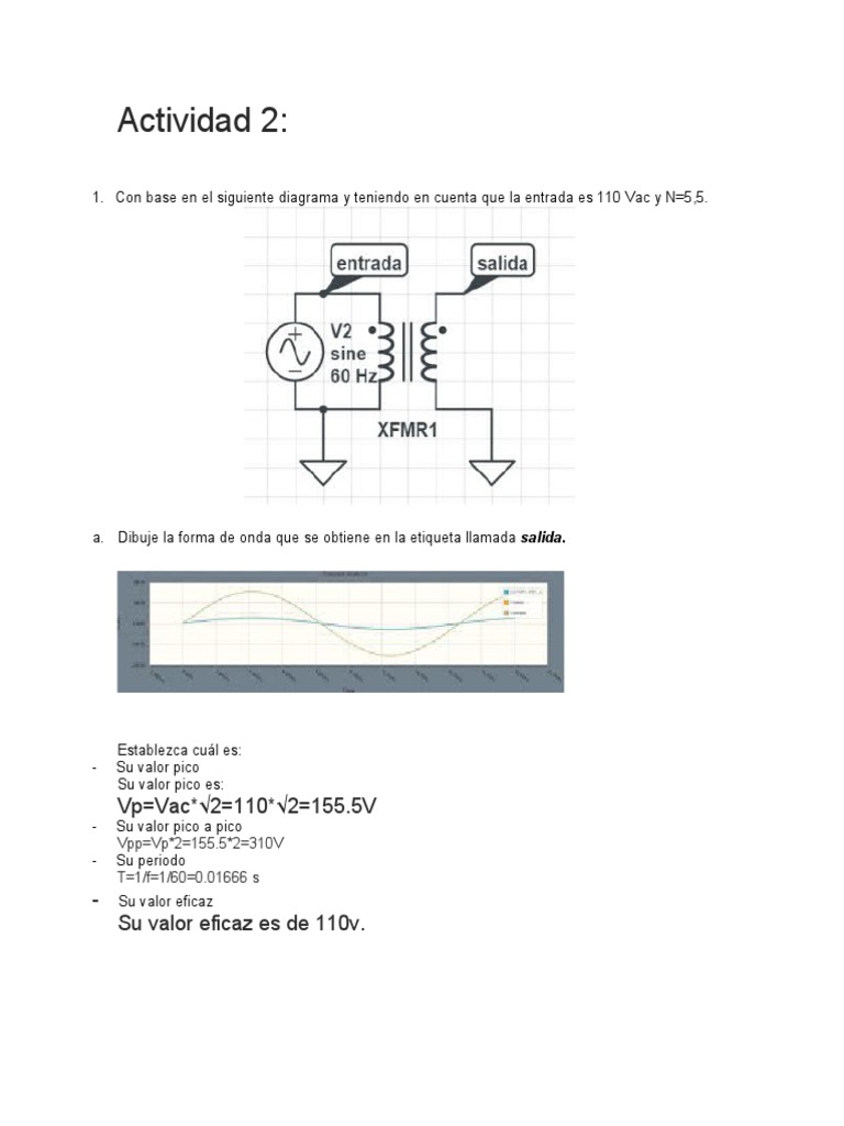TRANSFORMACIÓN DE LA ENERGÍA ELÉCTRICA Actividad 2 | PDF