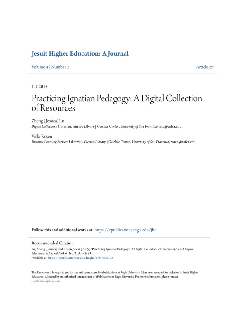 A Digital Collection of Resources For The Ignatian Pedagogical Paradigm ...