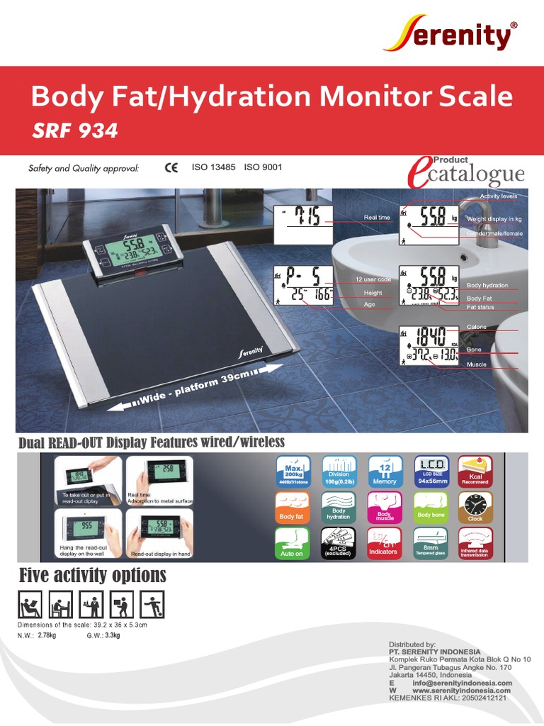 Body Fat/Hydration Monitor Scale: Five Activity Options | PDF | Nature