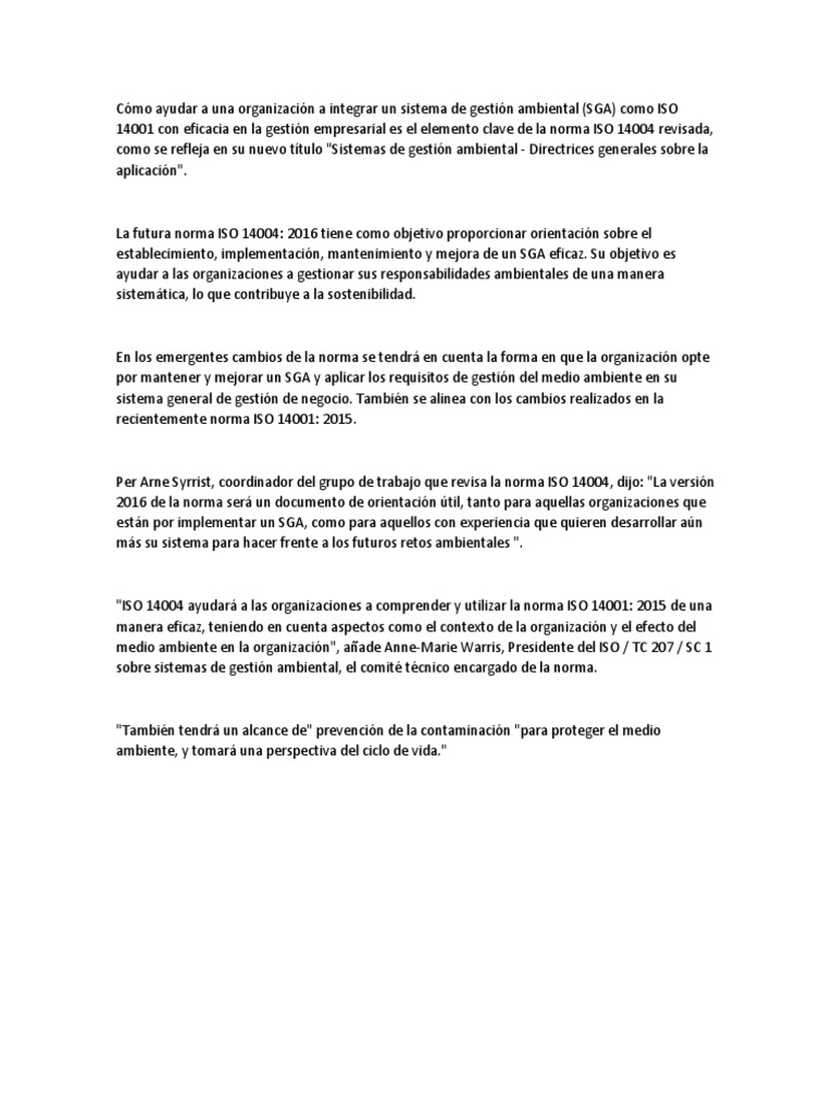 Iso 14004 | PDF