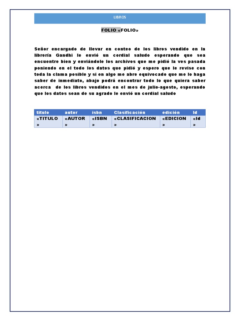 Libros CARTA MODELO | PDF