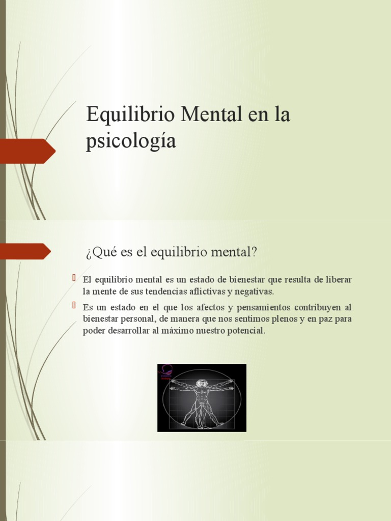 Equilibrio Mental en La Psicología | PDF