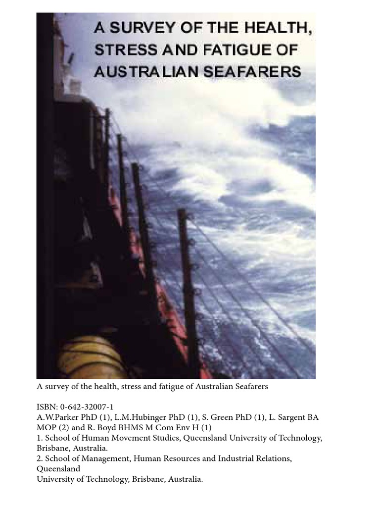 A Survey of The Health Stress and Fatigue of Australian Seafarers PDF ...