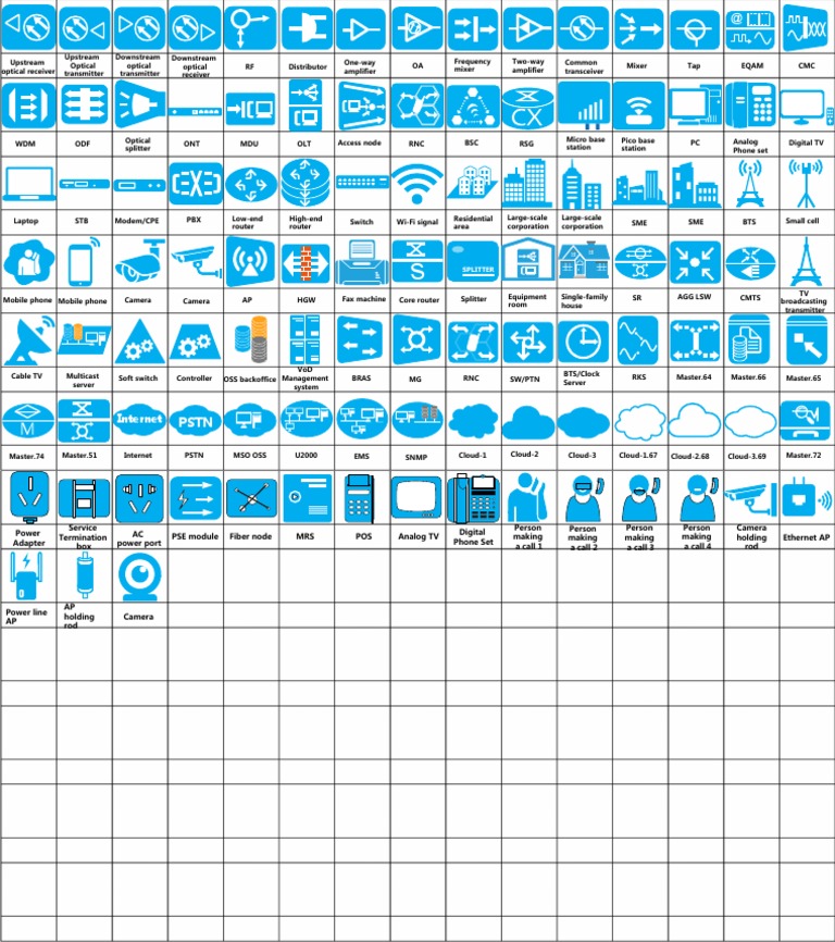 Telecommunication Infrastructure Icons | PDF | Electrical Engineering ...