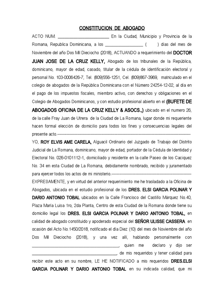 Constitución De Abogado Pdf Instituciones Sociales Ciencias Sociales