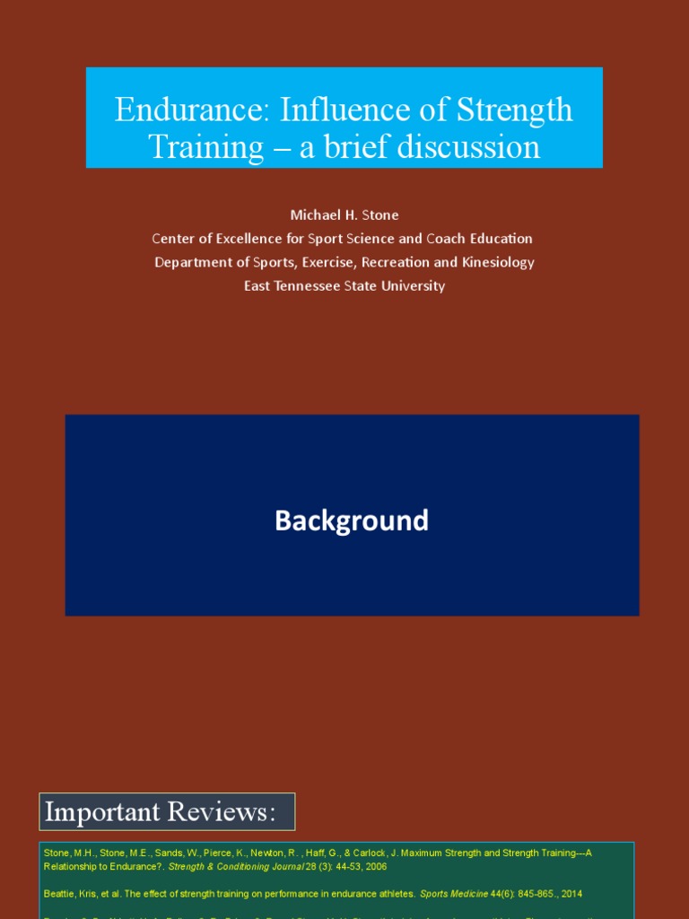Strength Training's Impact on Endurance | PDF | Strength Training ...