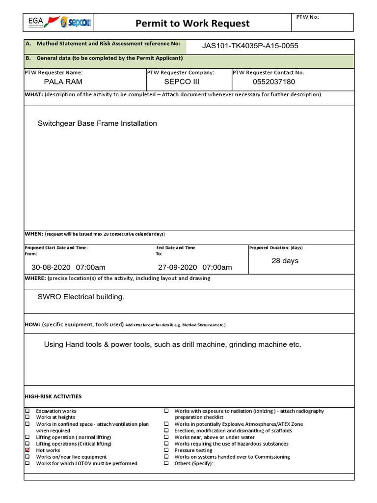 Switchgear Base Frame Installation PDF | PDF | Personal Protective ...