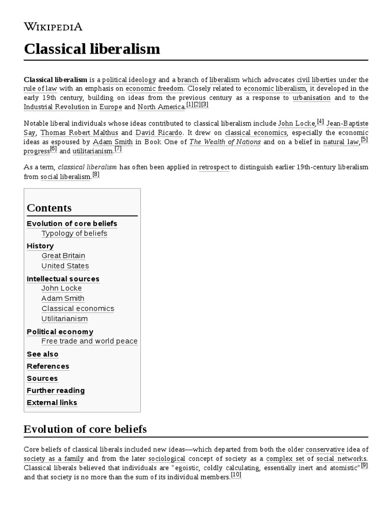 Classical Liberalism | PDF | Classical Liberalism | Liberalism
