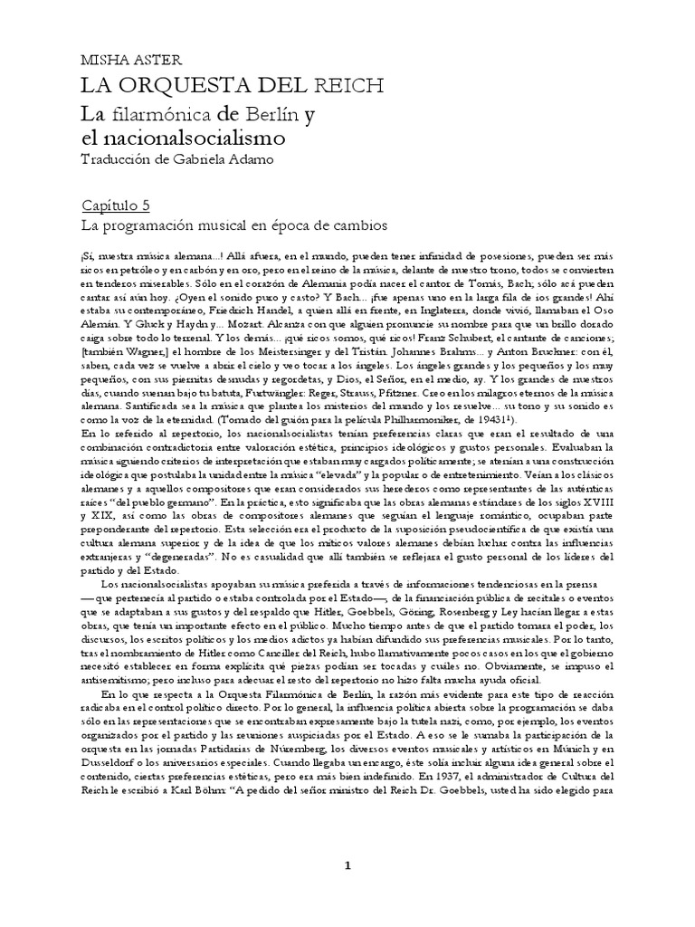 1 Aster La Orquesta Del Reich | PDF | Joseph Goebbels | nazismo
