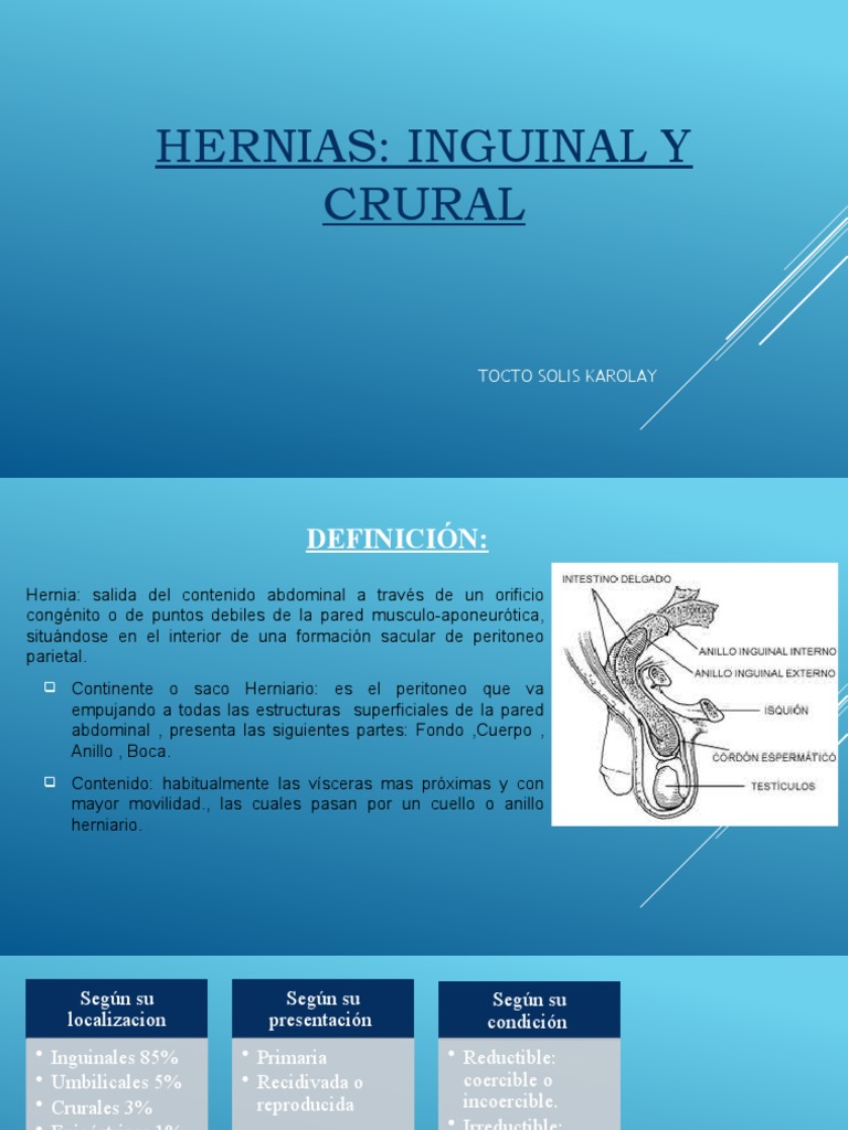 Hernias Inguinales o Crurales (Autoguardado) | PDF | Abdomen | Salud y ...