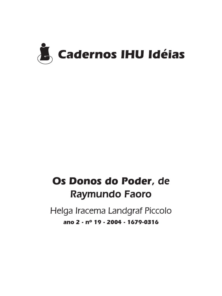 Resenha Os Donos Do Poder Helga Piccolo | PDF | Max Weber | Brasil