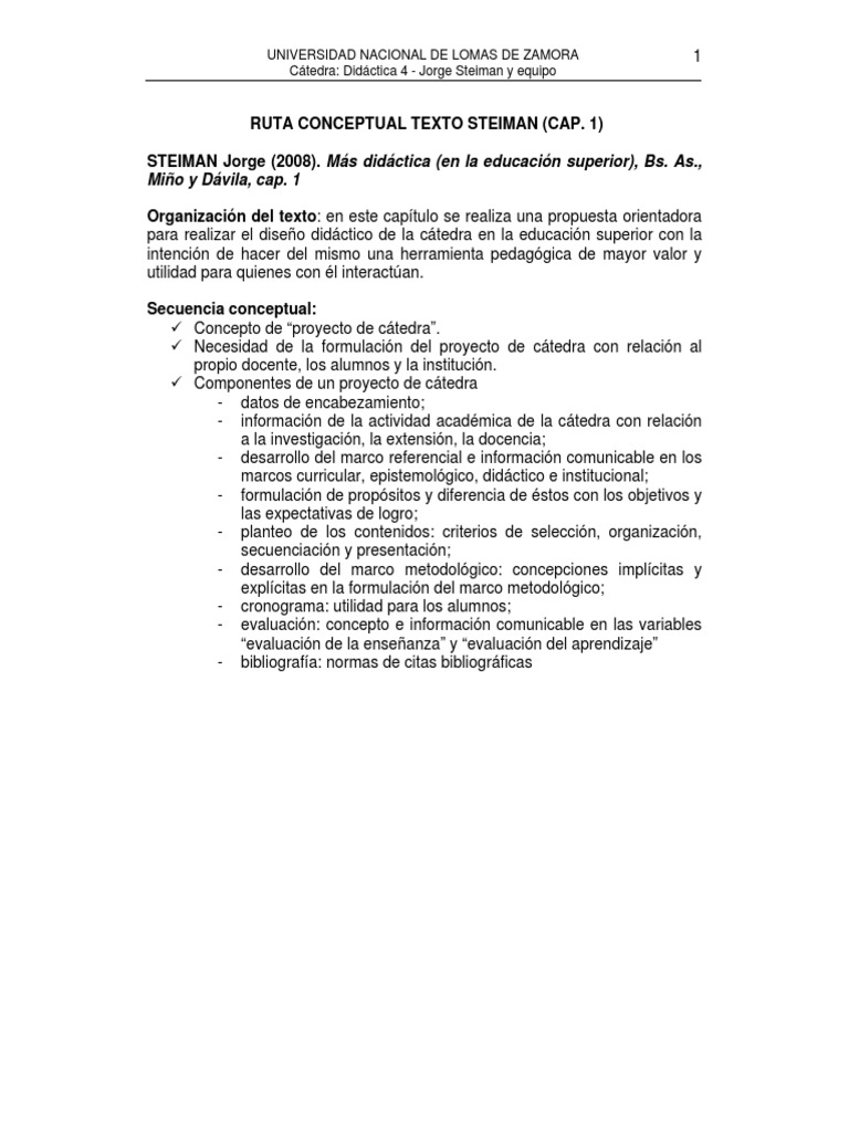 Ruta Conceptual del Test Steiman | PDF