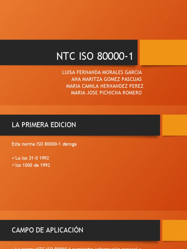 NTC Iso 80000-1 | PDF
