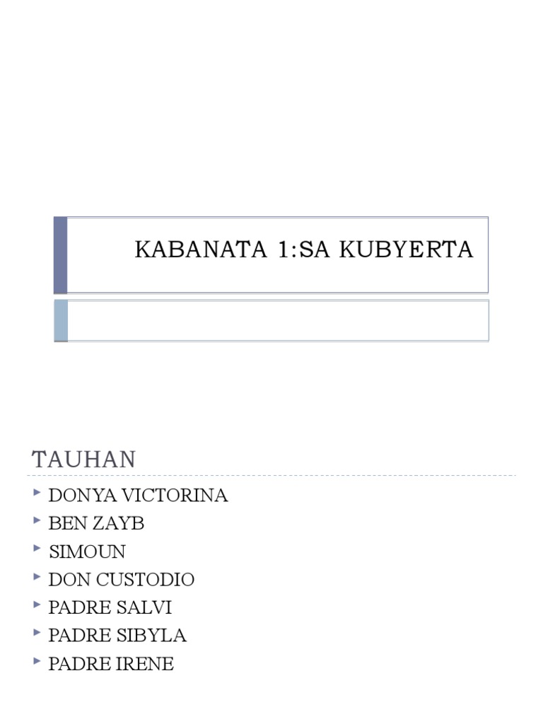 Kabanata 1 | PDF