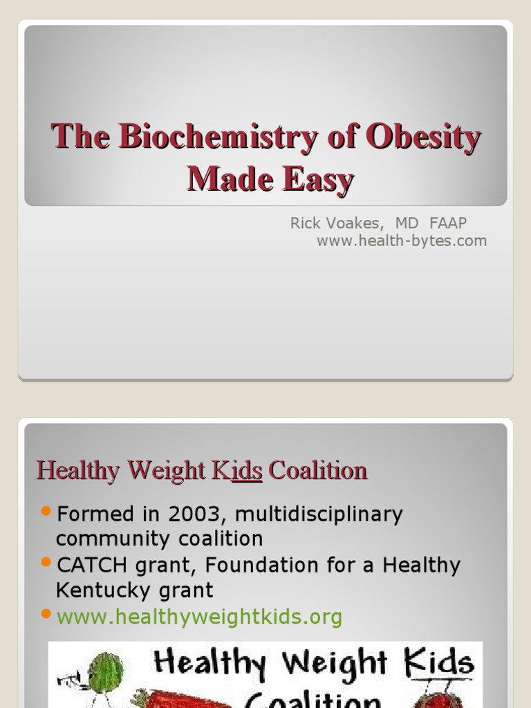 Biochemistry of Obesity Made Easy | PDF | Leptin | Obesity