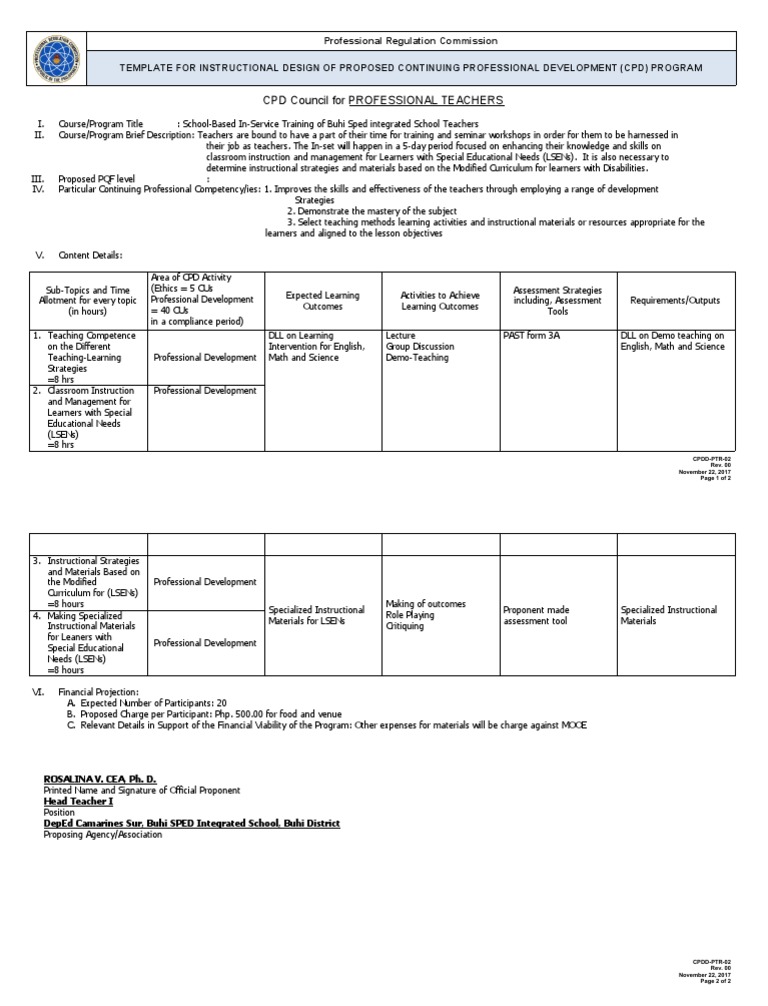 CPD Council For Professional Teachers | Download Free PDF | Teachers ...