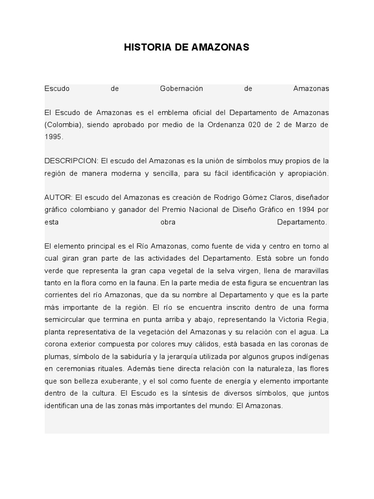 Escudo y Bandera del Amazonas Colombiano | PDF | río Amazonas | Verde