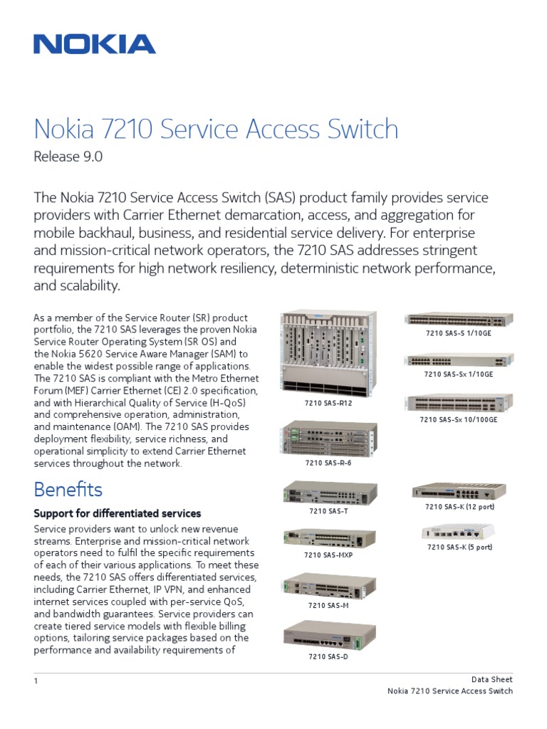 Nokia 7210 Service Access Switch: Benefits | PDF | Virtual Private ...