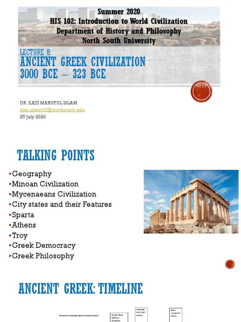 Ancient Greek Civilization 3000 BCE - 323 BCE | PDF | Ancient Greece ...