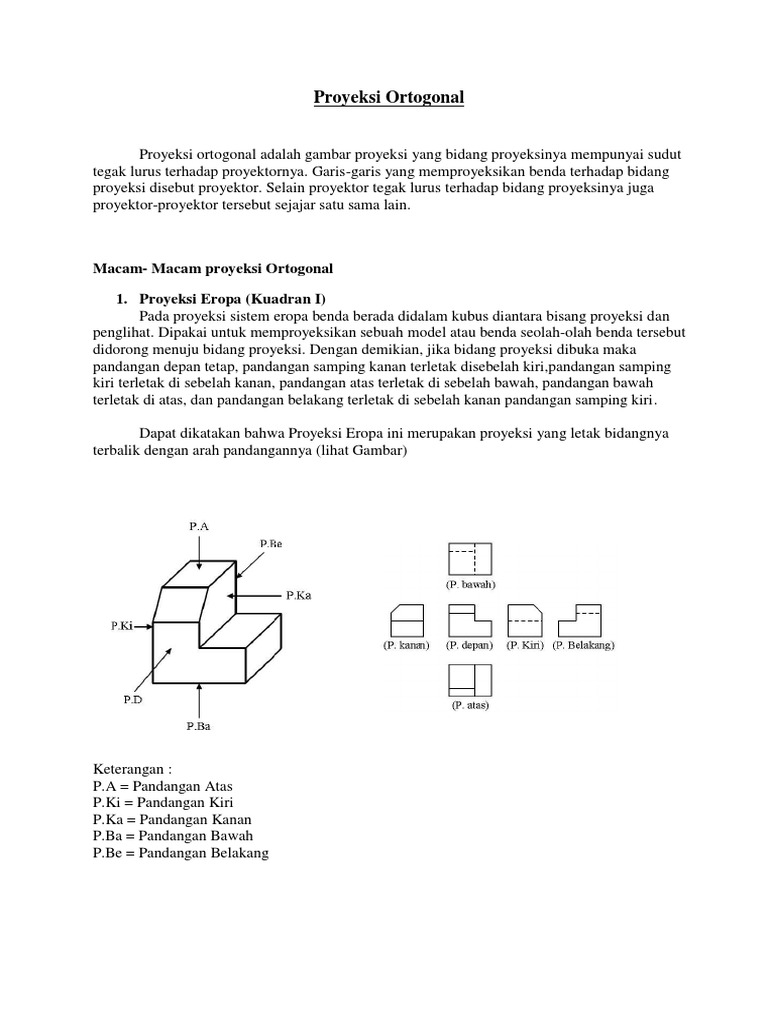 Proyeksi Ortogonal | PDF