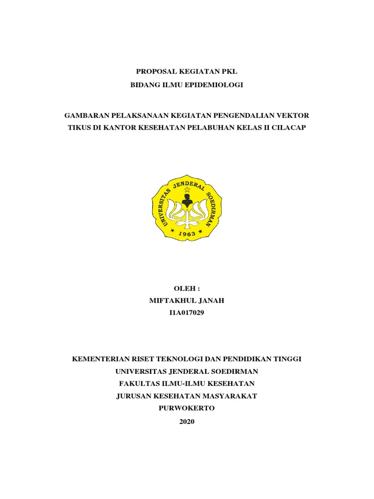 Proposal PKL KKP Cilacap Unsoed | PDF