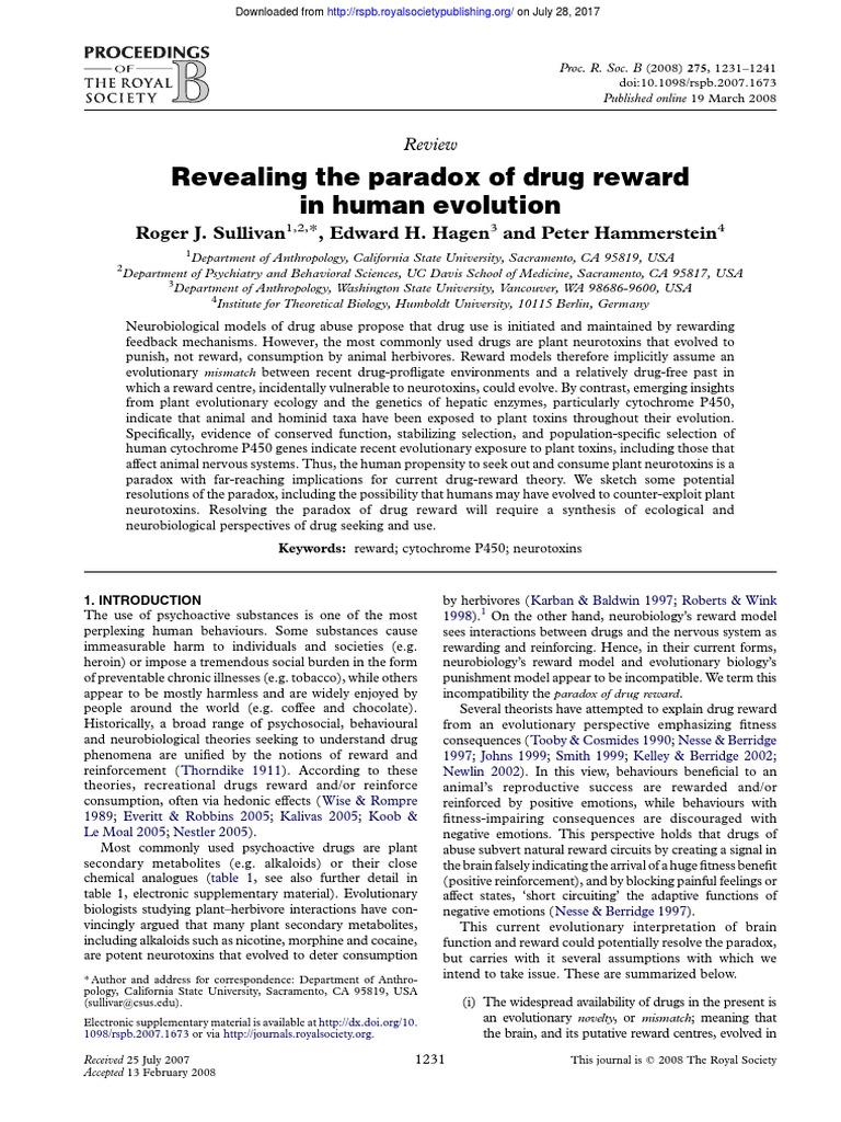 Sullivan, Hagen, Hammerstein - 2008 - Revealing The Paradox of Drug ...