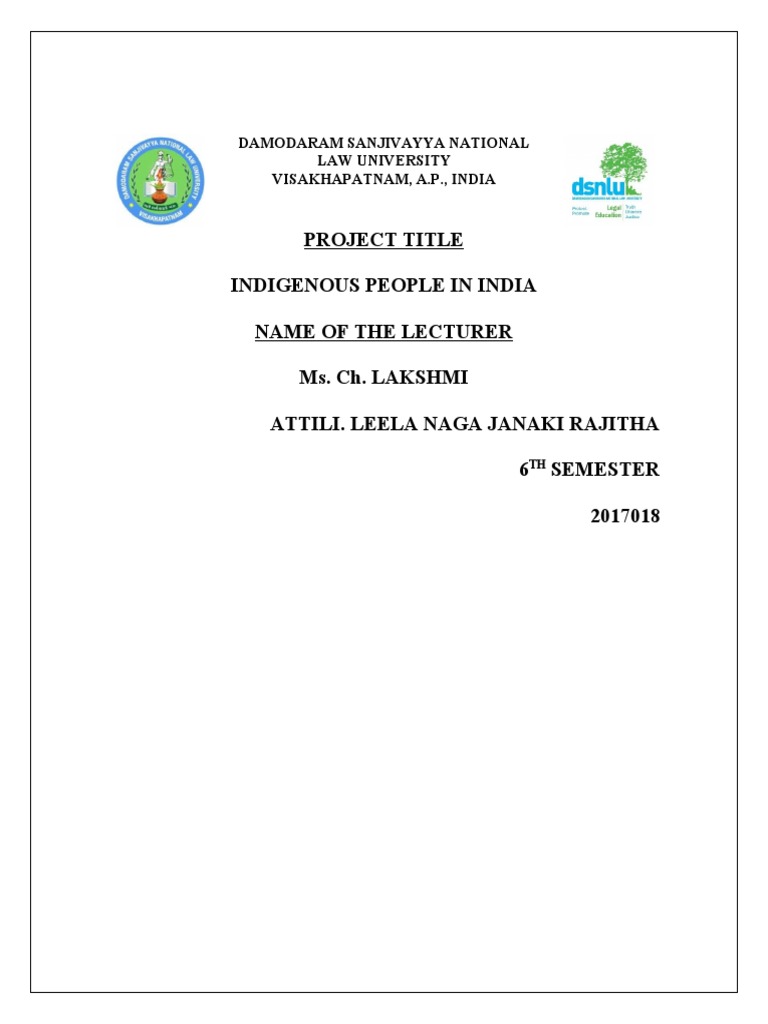 INDIGENOUS PEOPLE IN INDIA Project | PDF | International Labour ...