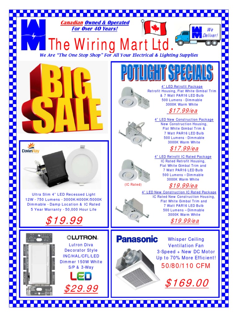 The Wiring Mart LTD.: Canadian | PDF | Compact Fluorescent Lamp | Lighting