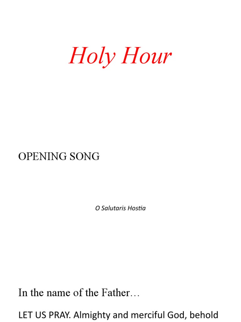 Holy Hour | PDF | Catholic Liturgy | Jesus