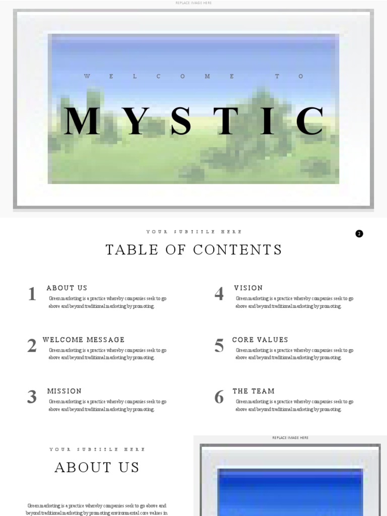 Mystic Minimal Powerpoint Template | Download Free PDF | Marketing ...