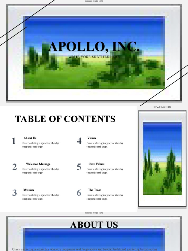 Apollo Minimal Google Slides Template | PDF | Marketing | Sustainability