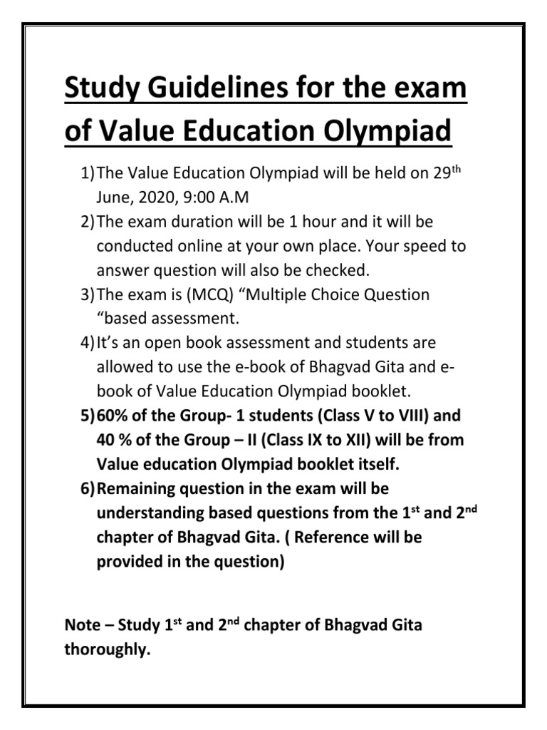 Study Guidelines English PDF | PDF